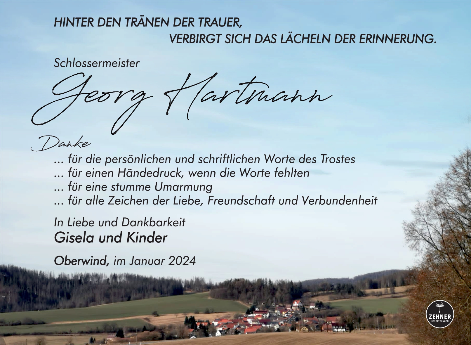 Georg Hartmann | Trauerportal Zehner