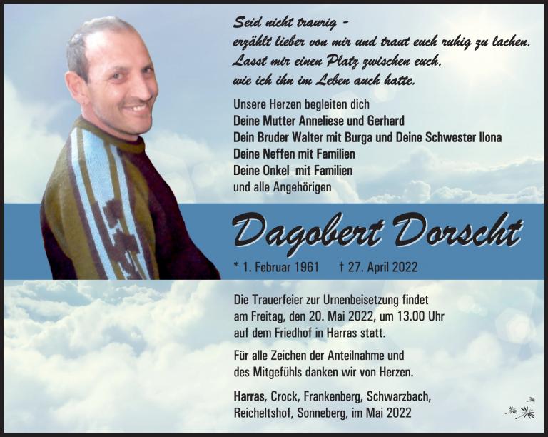 Dagobert Dorscht | Trauerportal Zehner